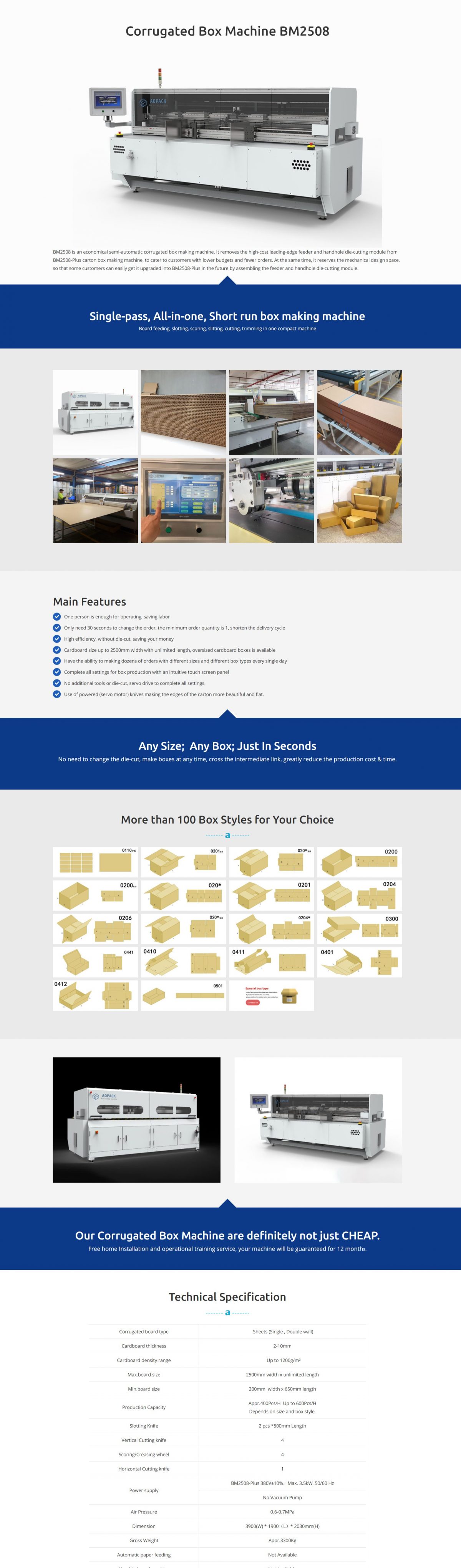 AO Box Making Machine South Africa