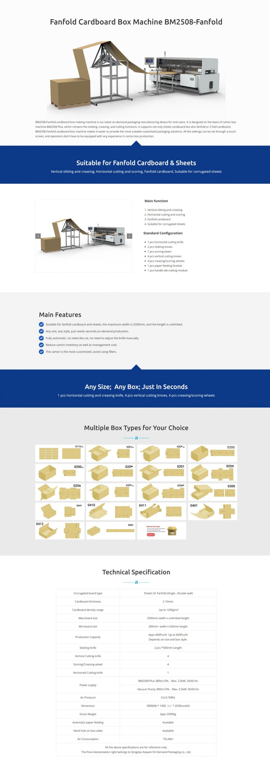 AO Box Making Machine South Africa