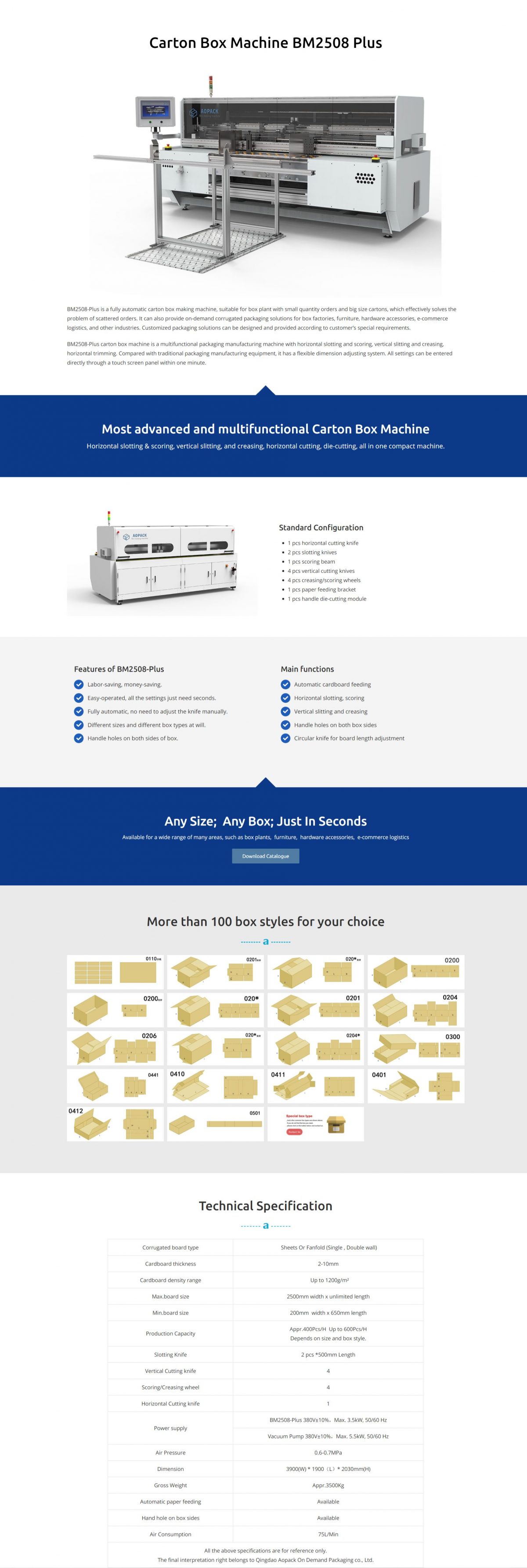 AO Box Making Machine South Africa
